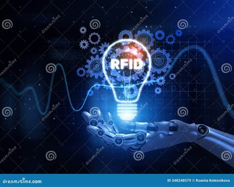 Rfid Radio Frequency Identification Illustrated With A Robot Hand