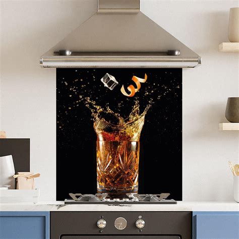 Splashbacks Premium 70cm X 75cm 6mm Glass Old Fashioned Kitchen Splashback Various Sizes