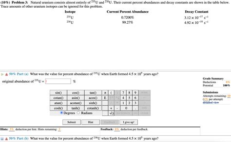 Solved 50 Part A What Was The Value For Percent Abundance