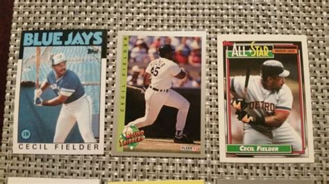 Topps Cecil Fielder Rc Rookie Card Toronto Blue Jays Ebay
