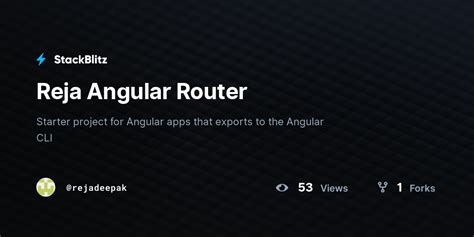 reja angular router stackblitz