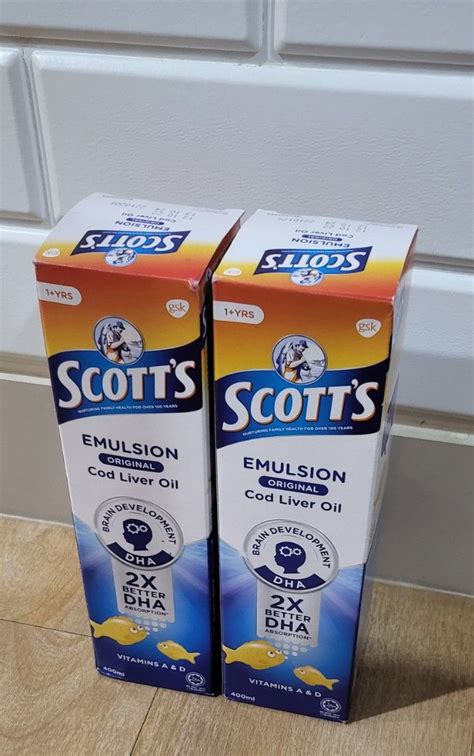 Scotts Emulsion Cod Liver Oil Original 4ooml Malaysia On Carousell