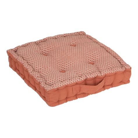 Atmosphera Cojín de suelo Otto algodón rosa terracota 40x40