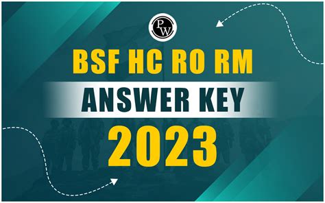 BSF HC RO RM Answer Key 2024 Direct Link