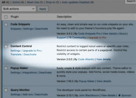 Basic Troubleshooting Guide Content Control Plugin