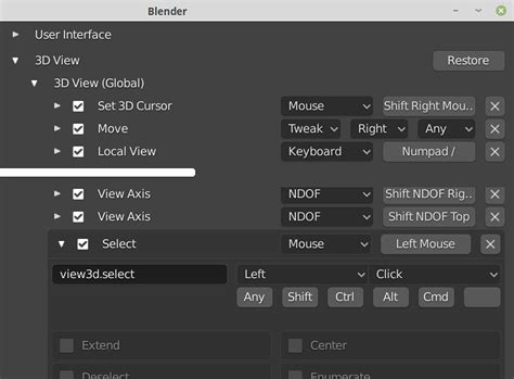 left click select keymap feature and design feedback developer forum