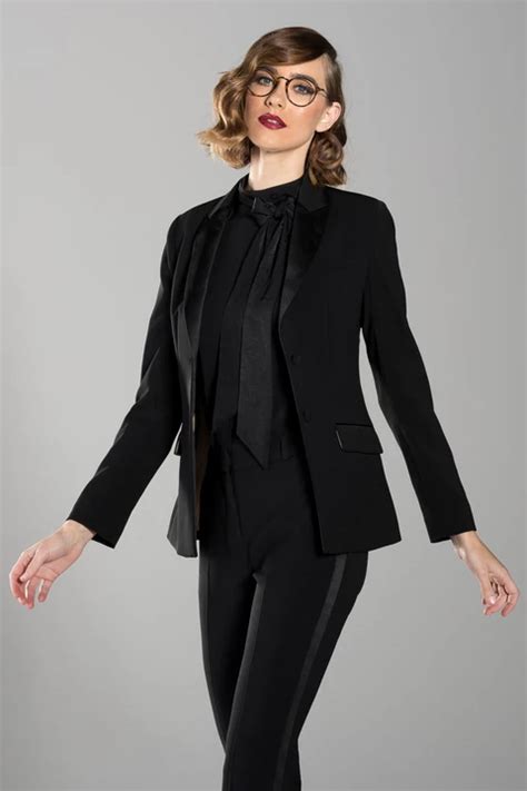 Womens Black Peak Tuxedo Jacket Little Black Tux 149 Dollar