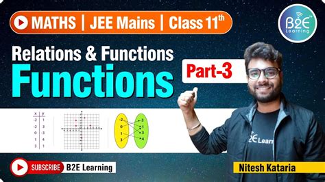 Relations Functions PART Functions Class JEE Mains B E Learning Maths YouTube