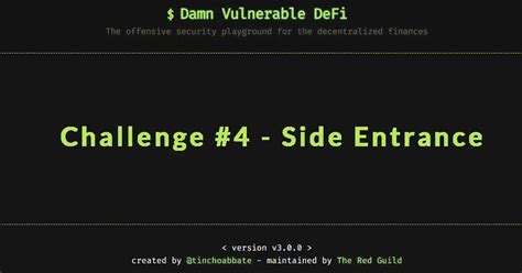 Damn Vulnerable Defi 4 Side Entrance
