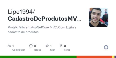 GitHub Lipe CadastroDeProdutosMVC Projeto Feito Em AspNetCore MVC Login E Cadastro