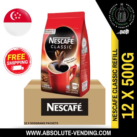 [carton] Nescafe Classic Refill Pack 12 Pack X 500g Packets Lazada Singapore