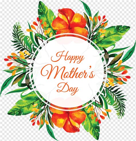 Watercolor Happy Mother S Day Floral Frame Background Png PNGWing