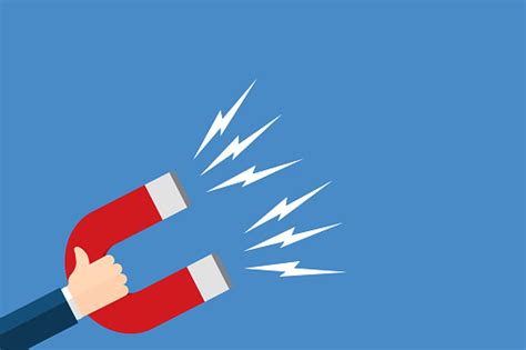 자석을 가진 사업가의 손 돈 고객 및 투자의 매력에 대한 비즈니스 개념 벡터 일러스트 레이 션 개념에 대한 스톡 벡터 아트 및 기타 이미지 Istock