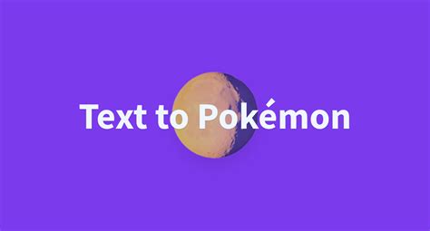 Text To Pokémon A Hugging Face Space By Lambdalabs