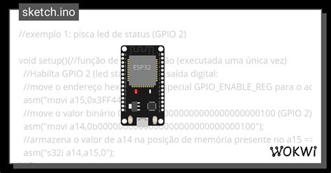 Linguagem Assembly Esp Wokwi ESP STM Arduino Simulator
