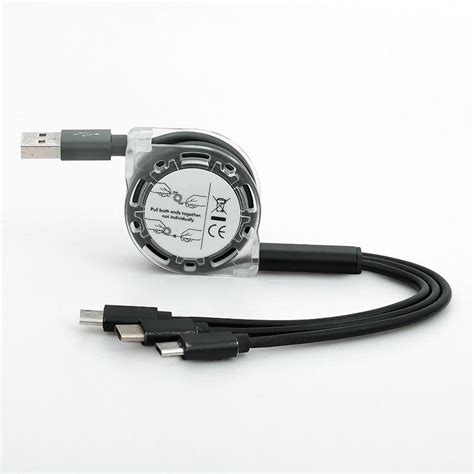 Multi Usb Charger Cable Retractable 3 In 1 Multiple Charging Cord