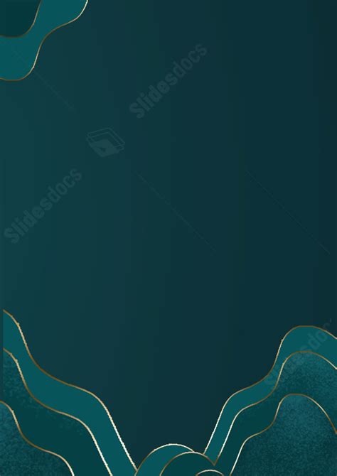 Bronzing Of Dark Green Color With Exquisite Finishing Page Border Background Word Template And