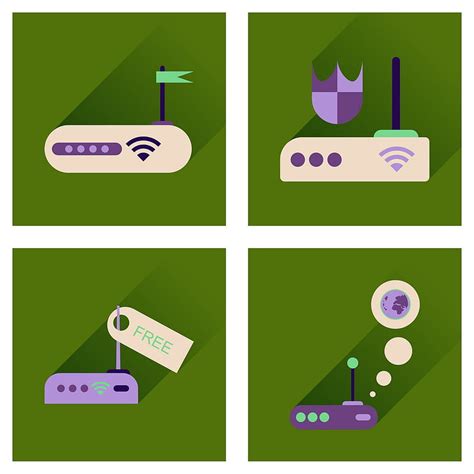 Concept Of Flat Icons With Long Shadow Wi Fi Vector Ai Eps Uidownload