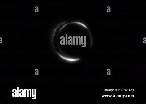 Sci Fi Dynamic Shiny Atom Core With Magnetic Field Black Hole Warps
