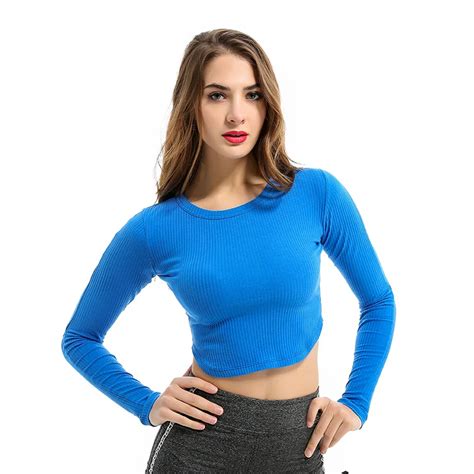 Yoga Crop Tops Yoga Shirts Sport Back Zipper Long Sleeve Athletic Running Workout T Shirt