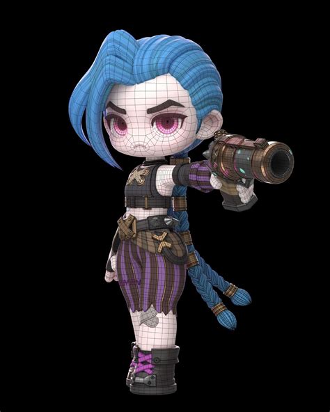 Artstation Arcane Jinx Low Poly Character Character Design Male