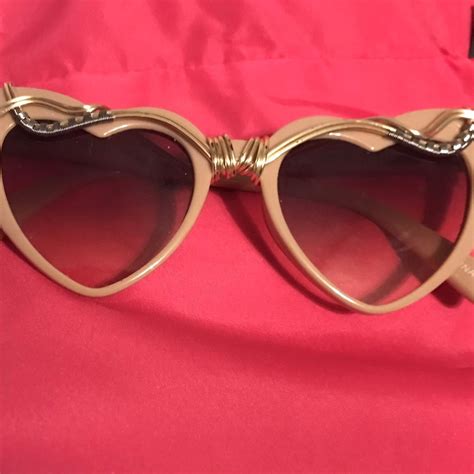 Heart Shaped Sunglasses Are Pink With Decorative Depop