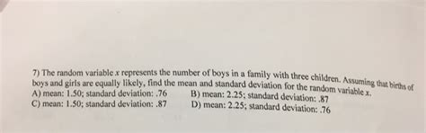 Solved The Expected Value Ofa Discrete Random Variable Chegg