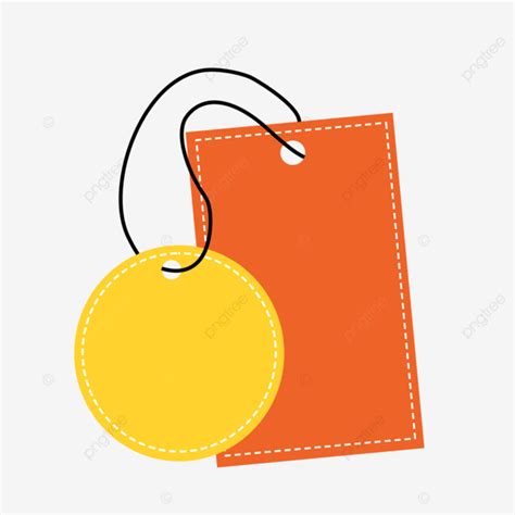Circle And Square Price Tags Vector Hang Tags Discount Promotion Png