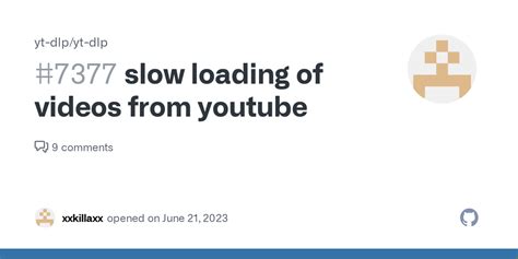 Slow Loading Of Videos From Youtube · Issue 7377 · Yt Dlpyt Dlp · Github
