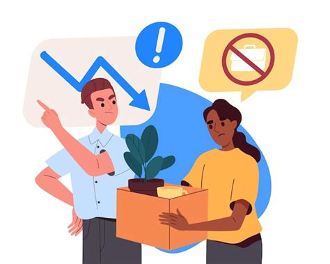 Premium Vector Fired From Work Concept Angry Boss With Employee With