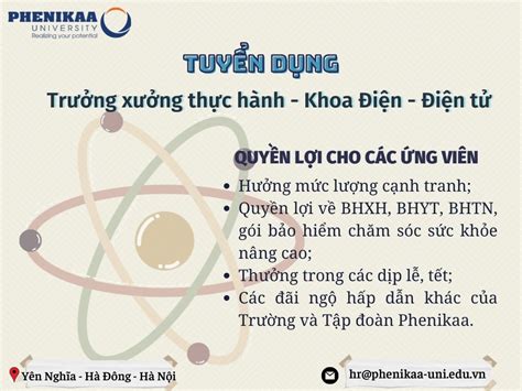 Tuyển dụng Trưởng xưởng thực hành Khoa Điện Điện tử