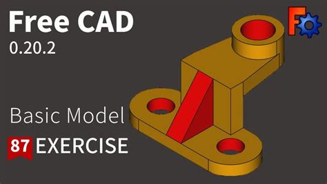 Freecad Tutorial For Beginnersbasic Model Exercise 87 In 2024 Basic Beginners Tutorial