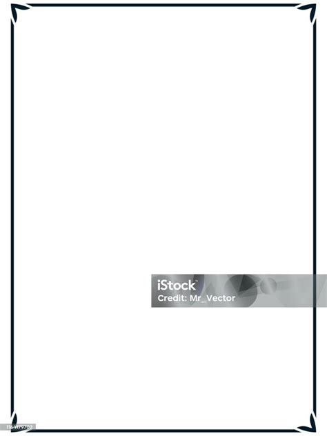 Vintage Simple Vector Line Border Frame Signboard Or Label Stock Illustration Download Image