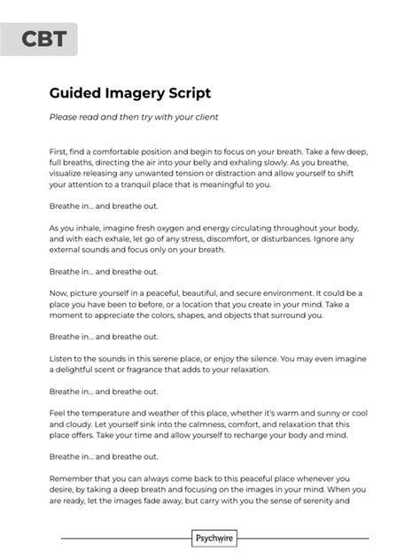Guided Imagery Script Pdf