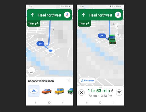 Google Now Allow Android Users To Change The Navigation Icon Into A Vehicle On Google Maps