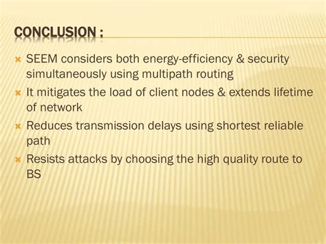 Ppt Seem Secure And Energy Efficient Multipath Routing Protocol For