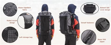 Naturehike 40 60 5l Internal Frame Hiking Backpack Camping Waterproof