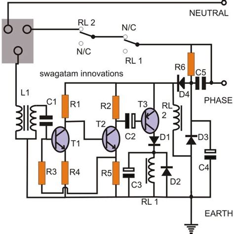 Make A Simple Earth Leakage Circuit Breaker Elcb Circuit ~ Electronic Circuit Projects