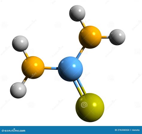 3d Image Of Thiourea Skeletal Formula Stock Illustration Illustration