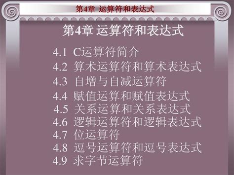4 运算符和表达式 word文档在线阅读与下载 无忧文档