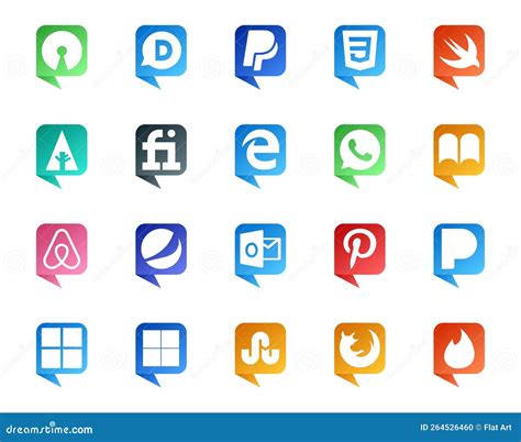 20 Social Media Speech Bubble Style Logo Like Stumbleupon Microsoft