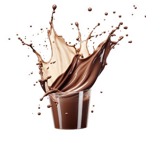 Premium Photo Mocha Splash Isolated On White Background