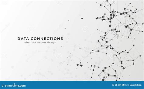 Abstract Mesh Vector Background Futuristic Technology Style Card Lines Point Planes In 3d