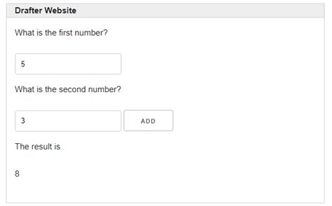 Calculator Example Drafter Documentation
