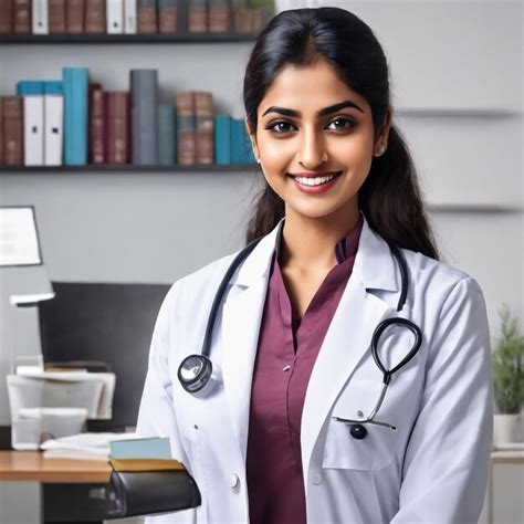Young Indian Girl Female Doctor Premium Ai Generated Image