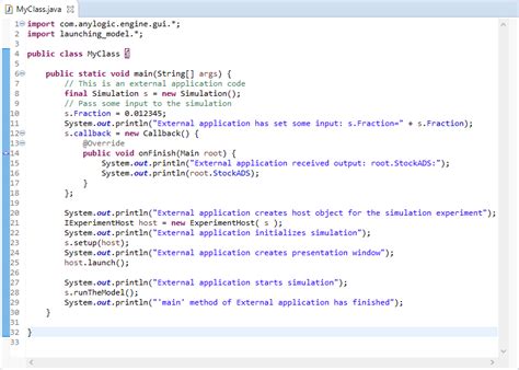 External Applications AnyLogic Help