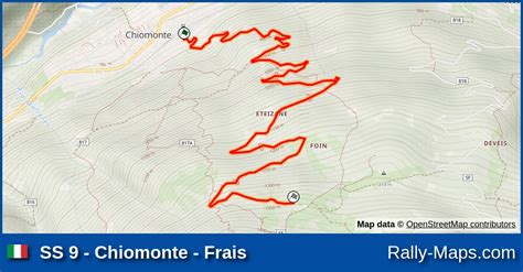 Ss 9 Chiomonte Frais Stage Map Sanremo Sestriere Rally Ditalia