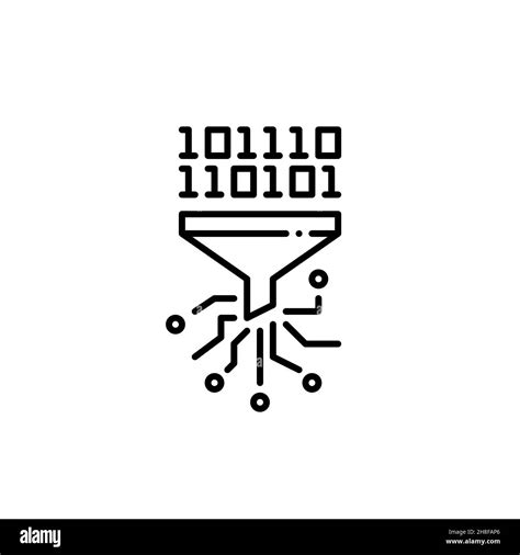 Big Data Going Through A Filter Information Analysis Process Pixel