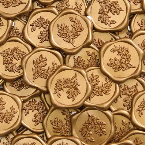 Windspeed Adhesive Wax Seal Stickers Initial 100 Pcs