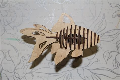 Рыба 3d пазл » maket.LaserBiz.ru - Макеты для лазерной резки